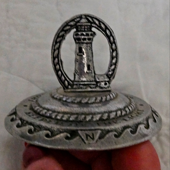 carson | Accents | Vintage Lighthouse Candle Topper Pewter | Poshmark